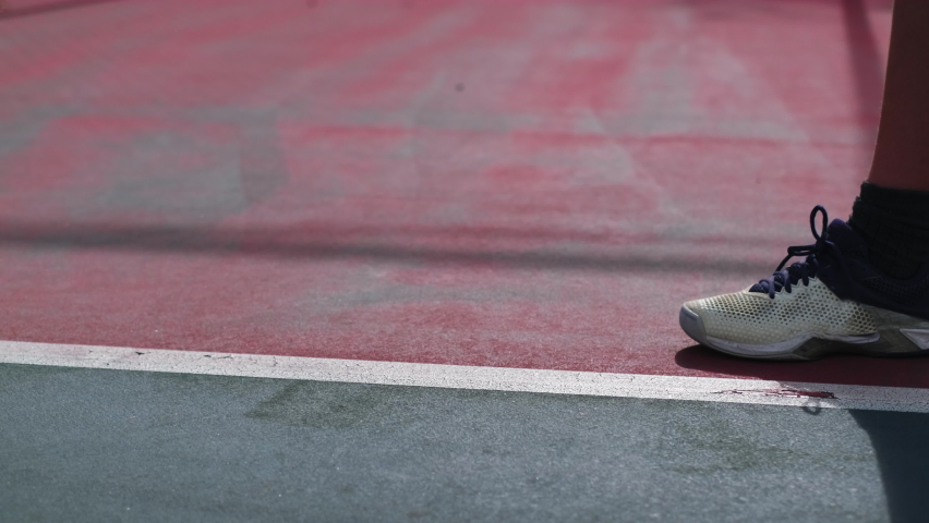 athlete's foot on tennis court next Stock Footage Video (100% Royalty ...
