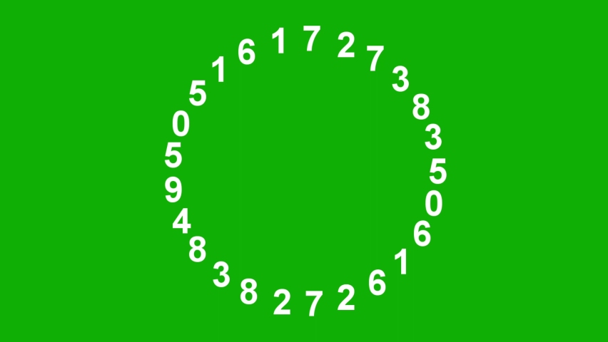 digital numbers circle motion graphics green Stock Footage Video (100% ...