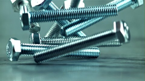 Bunch Bolts Fall On Table On Stock Footage Video (100% Royalty-free ...