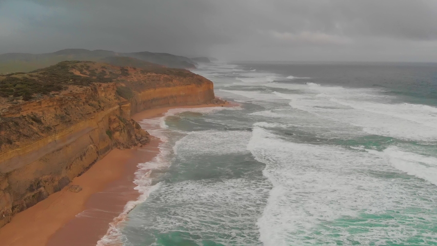 Coastline along the Great Ocean Road in Victoria, Australia image ...