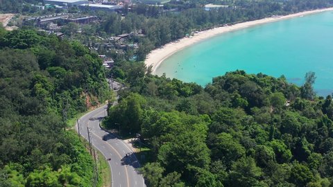 Aerial View Kamala Beach Sunset Phuket Stock Footage Video (100% ...