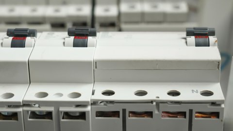 White Circuit Breakers On Display No Stock Footage Video (100% Royalty ...