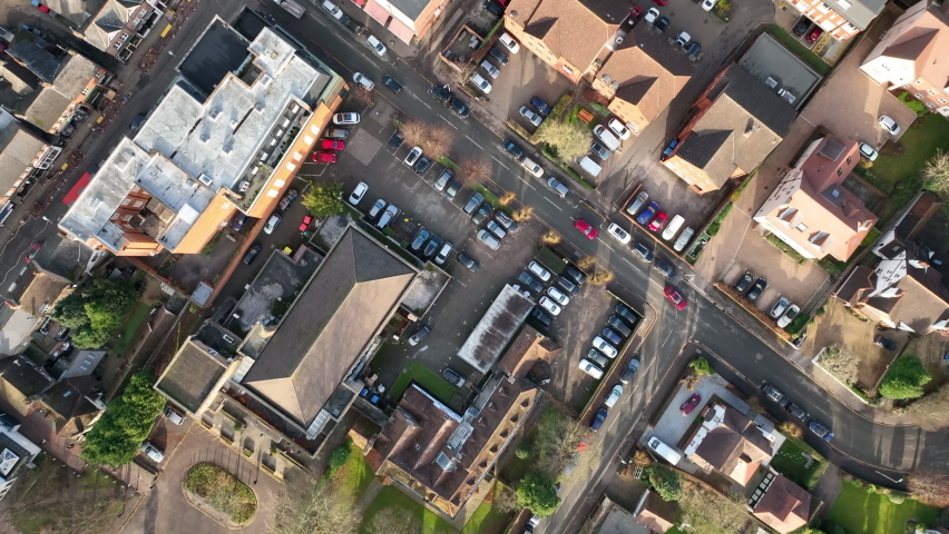 bird's eye view typical town uk Stock Footage Video (100% Royalty-free ...