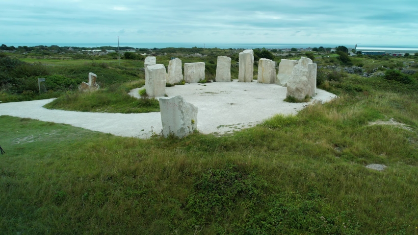 modern stone circle portland's tout quarry Stock Footage Video (100% ...