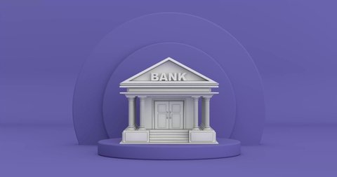 4k Resolution Video Concrete Bank Building Stock Footage Video (100% ...