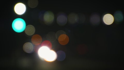 Timelapse Lens Flare Blurred Headlights Moving Stock Footage Video (100 ...