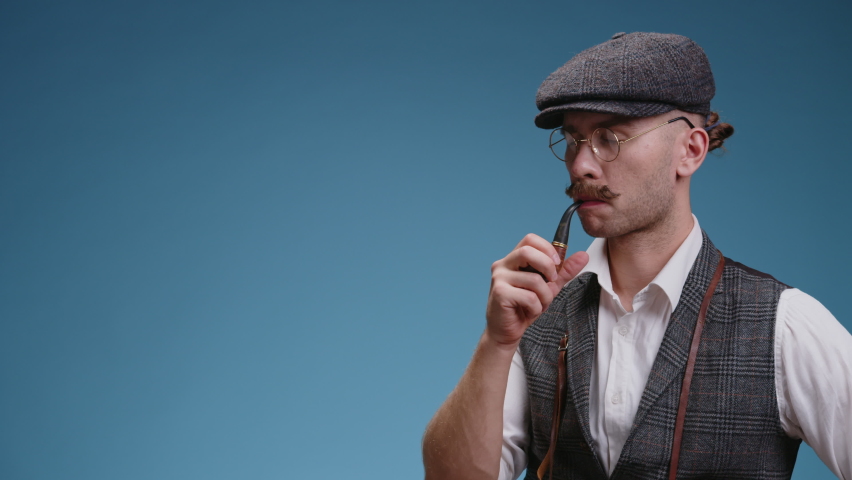 close old fashioned reporter dressed retro Stock Footage Video (100% ...