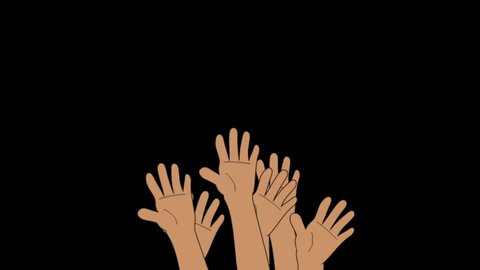 Waving Hi Bye Hands Animation On Stock Footage Video (100% Royalty-free ...