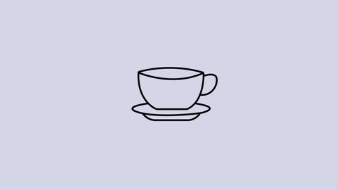 Tea Cup Animation White Background 4k Stock Footage Video (100% Royalty ...