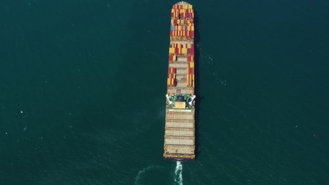 International Containers Cargo Ship Loading Unloading Stock Footage ...