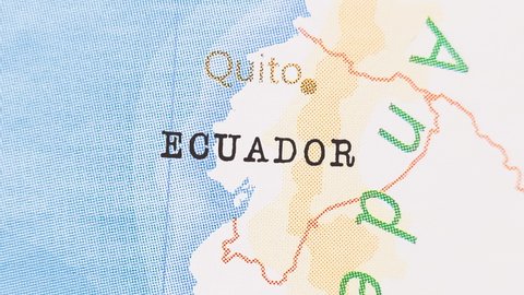 Ecuador Realistic World Map That Becomes Stock Footage Video (100% ...