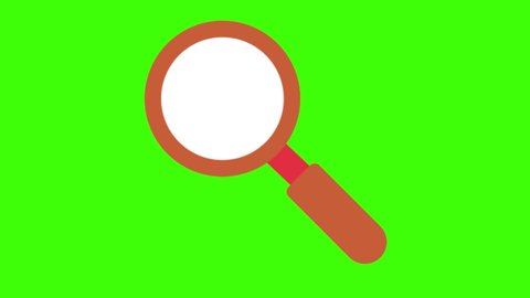 Magnifying Glass On Green Screen Background Stock Footage Video (100% ...