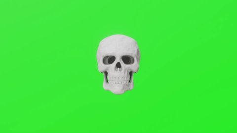 Skull Opens Mouth Green Screen Stock Footage Video (100% Royalty-free ...
