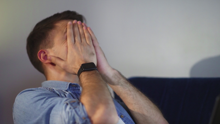 side view tired young man lying Stock Footage Video (100% Royalty-free ...