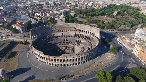 Aerial Bird View Colosseum Oval Amphitheatre Stock Footage Video (100% ...
