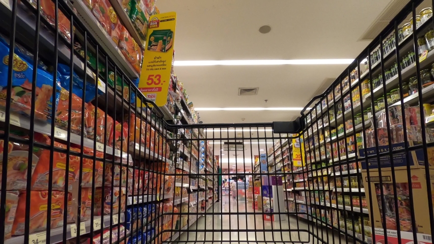 footage view inside cart while walking Stock Footage Video (100% ...