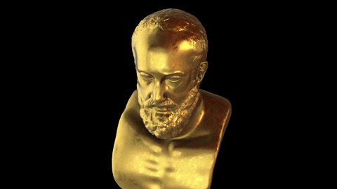 Hippocrates Rotation 3d Animation Model On Stock Footage Video (100% ...