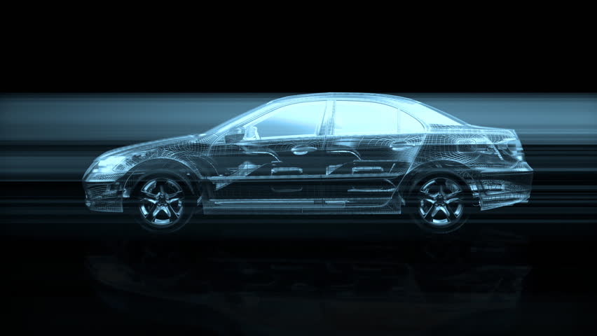 Wire Frame Car Rotating, Seamless Stok Videosu (%100 Telifsiz) 1085233 ...