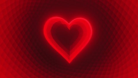 Red Love Heart 3d Art Animation Stock Footage Video (100% Royalty-free ...