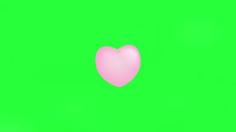 Pulsating Pounding 3d Animation Pink Heart Stock Footage Video (100% ...