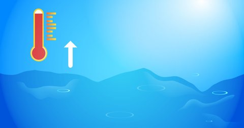 Animated Clip Climate Change Rising Sea Stock Footage Video (100% ...