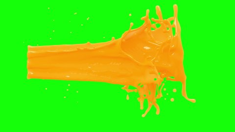 Orange Juice Splash On Green Screen Stock Footage Video (100% Royalty ...