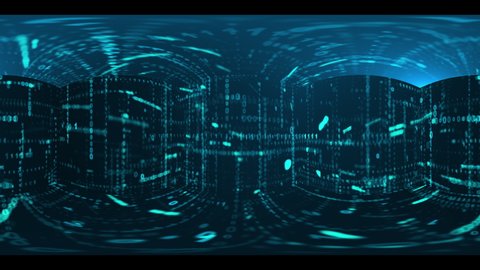 Panoramic View Data Matrix Code 3d Stock Footage Video (100% Royalty ...