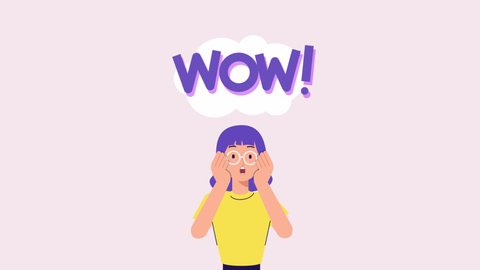 Shocked Amazed Surprised Character Animation Open Stock Footage Video ...