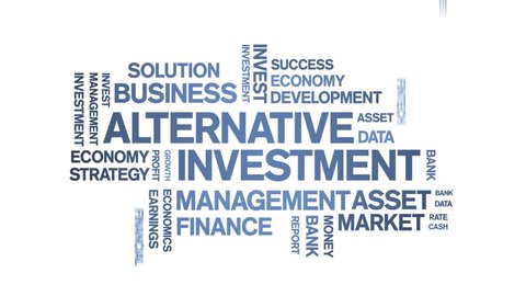 4k Alternative Investment Animated Tag Word Stock Footage Video (100% ...