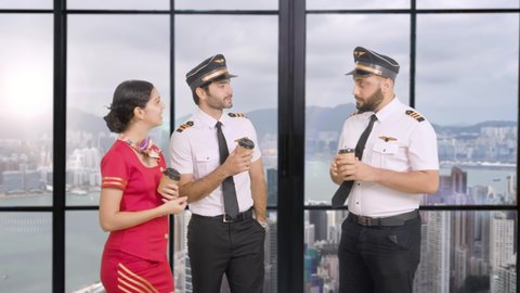 Captain Air Hostage Aeroplane Flight Crew Stock Footage Video (100% ...