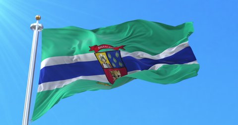 Maracay City Flag Venezuela Loop Stock Footage Video (100% Royalty-free ...