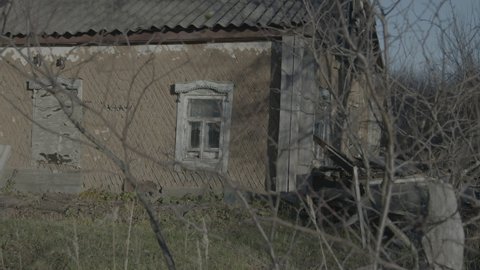 Abandoned Russian Village Apocalypse Slums Poverty Stock Footage Video ...