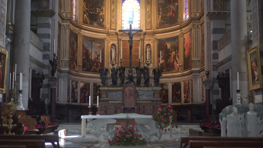 Italy church interior catholic Stock Video Footage - 4K and HD Video ...