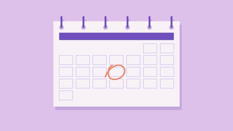 Schedule Business Event Concept Animation Calendar Stock Footage Video ...