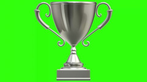 Animated Silver 3d Trophy On Green Stock Footage Video (100% Royalty ...