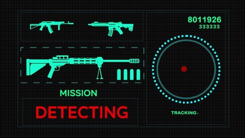 Hunting Shooter Gun Hud Motion Video Stock Footage Video (100% Royalty ...