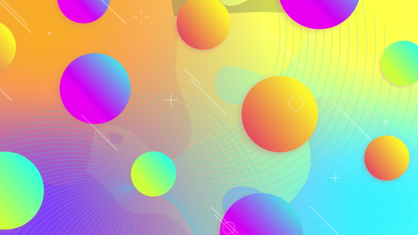 animated background bright colors gradient balls Stock Footage Video ...