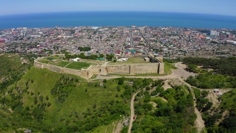 Aerial View Citadel Ancient City Fortress Stock Footage Video (100% ...