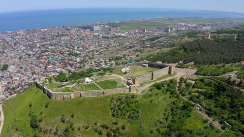Aerial View Citadel Ancient City Fortress Stock Footage Video (100% ...