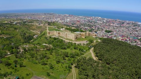 Aerial View Citadel Ancient City Fortress Stock Footage Video (100% ...