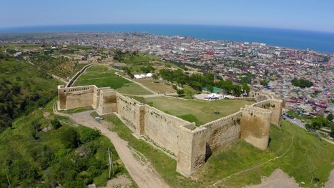 Aerial View Citadel Ancient City Fortress Stock Footage Video (100% ...