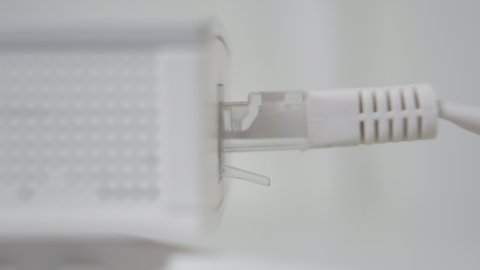 Hand Unplugging Internet Cord Wireless Router Stock Footage Video (100% ...