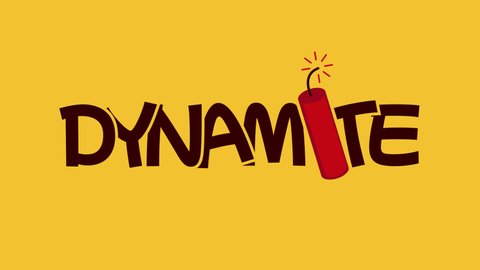 Animated Text Dynamite Suitable Education Science Stock Footage Video ...