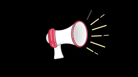 Animated Loudspeaker Illustration Flat Design Element Stock Footage ...