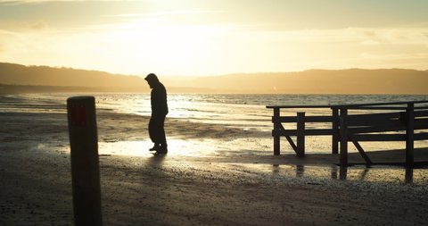 Sad man beach Stock Video Footage - 4K and HD Video Clips | Shutterstock