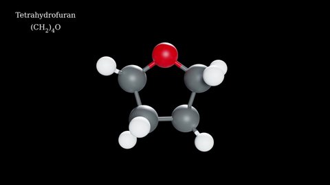 Tetrahydrofuran Molecule 3d Model Structure Stock Footage Video (100% ...