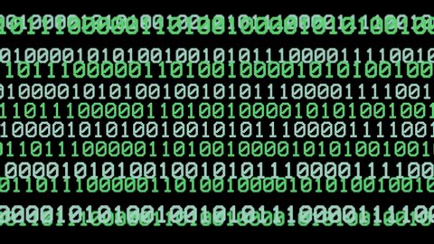 White Green Binary Codes Futuristic Abstract Stock Footage Video (100% ...