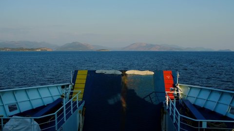 Footage Back Ferry Boat Car Ferry Stock Footage Video (100% Royalty ...