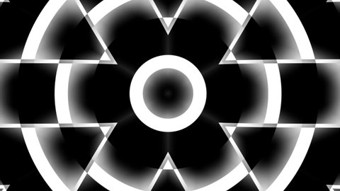 Black White Circle Animation Moving Geometric Stock Footage Video (100% ...