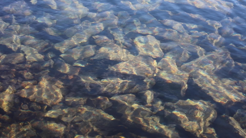 rocks clear freshwater lake Stock Footage Video (100% Royalty-free ...